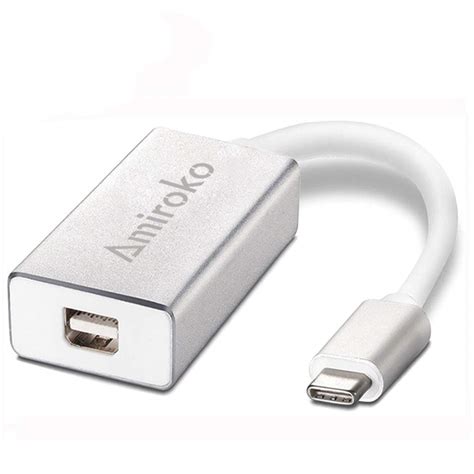 Amiroko USB C To Mini DisplayPort Adapter USB Type C To Mini DP Adapter Support K P
