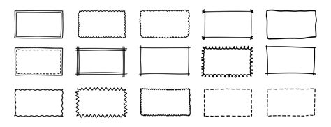 Hand Drawn Doodle Frames Collection Royalty Free Vector
