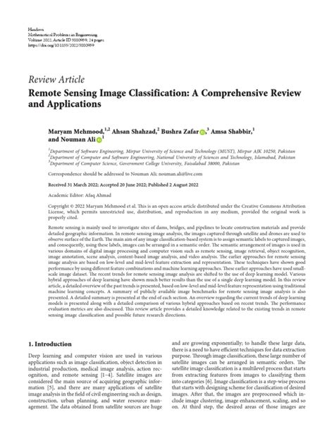remote sensing image classification a comprehensiv pdf pdf