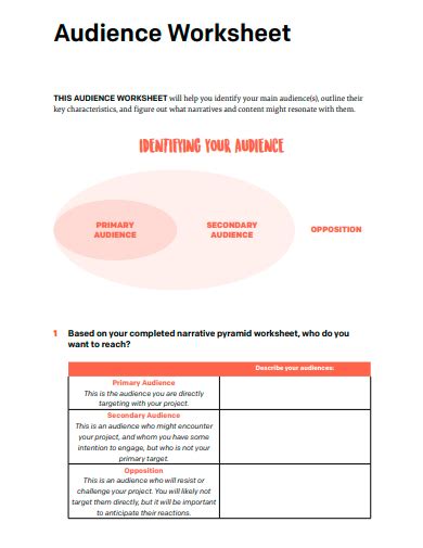 Free 15 Audience Worksheet Samples In Pdf