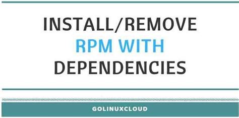 Solved Error Failed Dependencies Installremove Rpm With