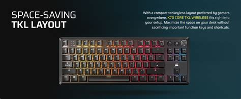 Amazon Com Corsair K Core Tkl Wireless Rgb Tenkeyless Mechanical Gaming Keyboard Pre Lubed