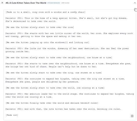 A Cute Kitten Takes Over The World Ai Generated Script R