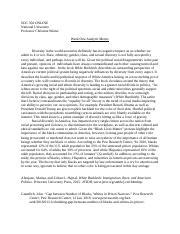 Week 1 Analytic Memo Docx SOC 350 ONLINE National University Professor Christine Winter Week