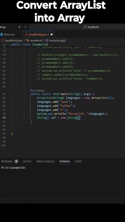 Convert Arraylist Into Array Dsa Coding Shorts Youtube