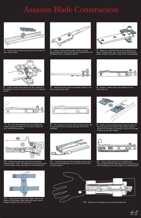 21 Hidden Blade Blueprints Ideas Assassins Creed Hidden Blade