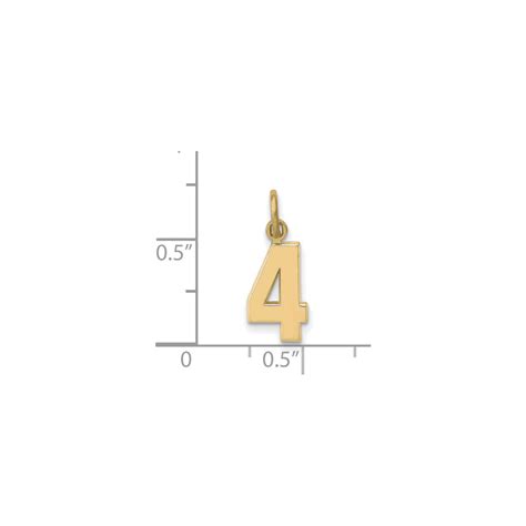 Varsity Number 4 Pendant 14k Popular J