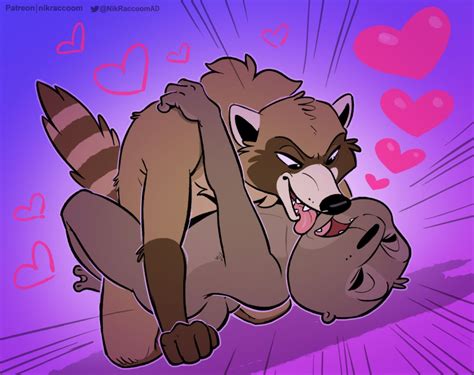 Rule 34 Anthro Black Nose Brown Body Brown Fur Closed Eyes Duo Fangs