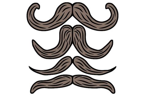 Ícone De Bigode 13 Vetor Premium