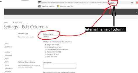 metadata how to find internal column name in sharepoint sharepoint