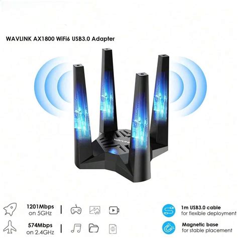 Ax Usb Wifi Usb Adapter Dongle For Pc Dual Band Support Windows Shein Malaysia