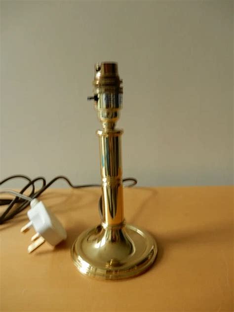 Quality Polished Brass Table Lamp Base Stand Made In England Model