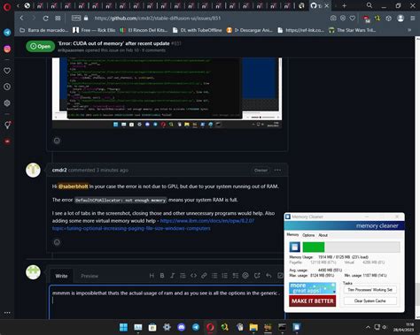 Error Cuda Out Of Memory After Recent Update · Issue 851 · Easydiffusioneasydiffusion · Github