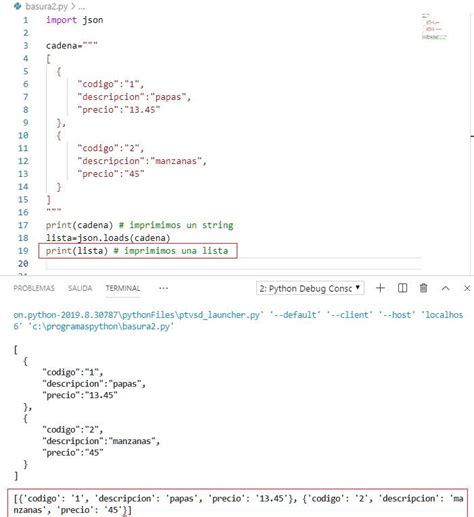 Procesar Archivos Con Formato Json En Python Módulo Json