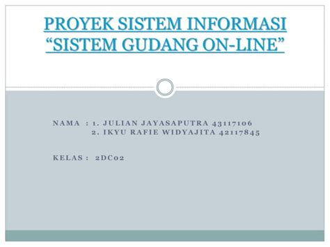 Proyek Sistem Informasi Pptx