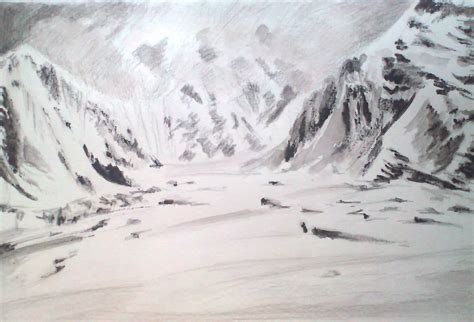 Как нарисовать снег на горах 80 фото