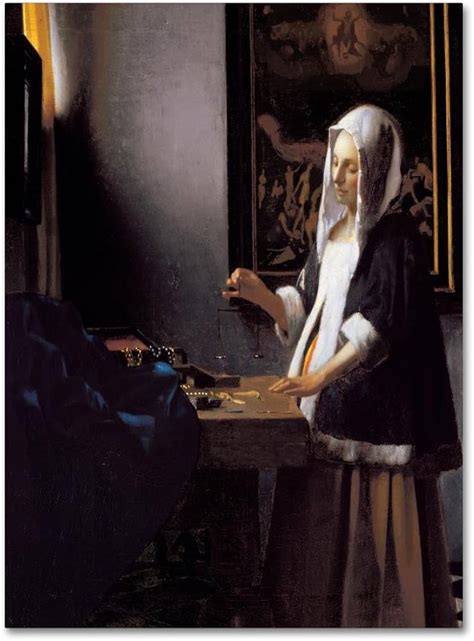 Vermeer Woman Holding A Balance Johannes Vermeer Woman Holding A