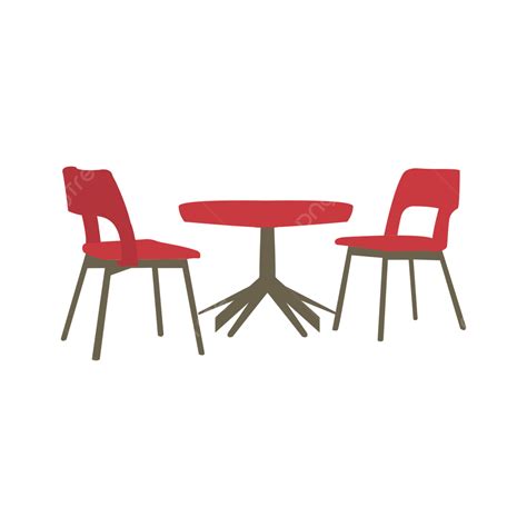 Restaurant Table With Chair Design White Background Vector Tea Table With 2 Chair Dining Table