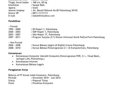 Contoh Resume Format Word Contoh Resume Microsoft Word Lengkap Williamson