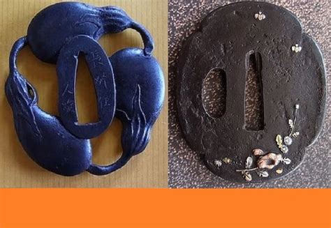 Lot 2 Tsuba Mokko Gata Silver Alloy Nagamaru Gata Signed Catawiki