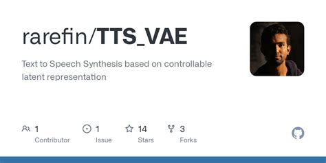 github rarefin tts vae text to speech synthesis based on