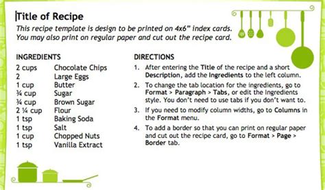 Microsoft Office Cookbook Template Useful Free Open Office Templates To Make You More Productive