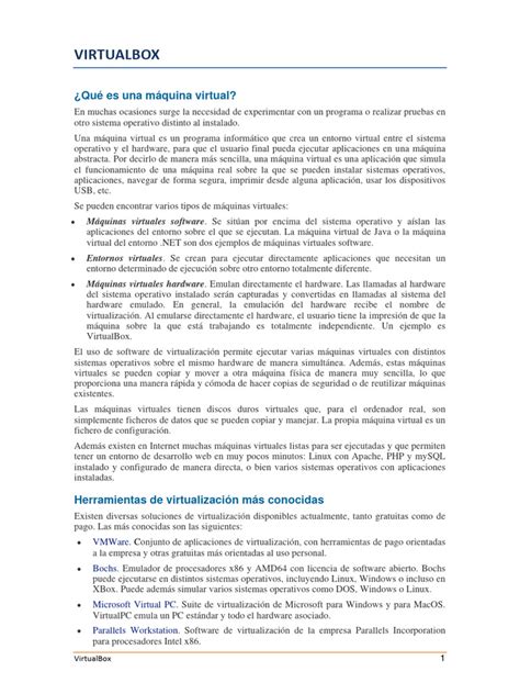 9 1virtualbox Pdf V Mware Máquina Virtual