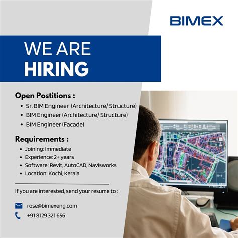 Hiring Kochi Hiring Bim Bimjobs Kochijobs Bimengineer Wearebimex Bimex Bimex Engineers