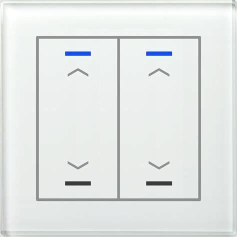 Glass Push Button Ii Lite 2 Fold Rgbw Blinds White 2ctrl