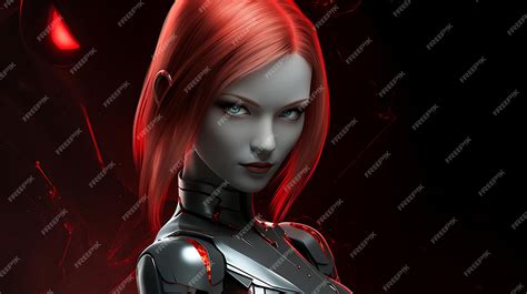 Premium Photo Dark Android Girl Cyberbionic Woman Techgirls