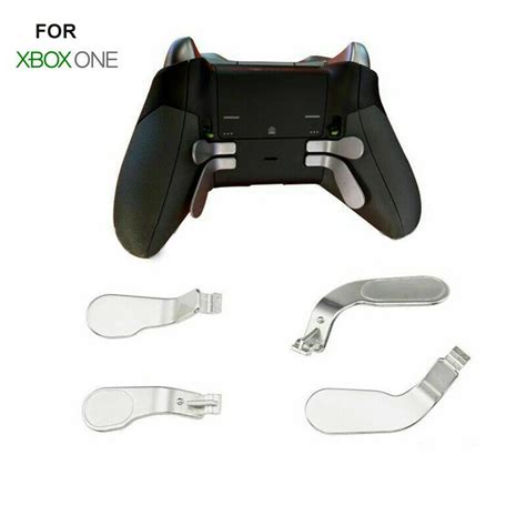 Xbox One 엘리트 컨트롤러 게임 패드 후면 버튼 패들 메탈 패들용 4pcs 수리 부품 실버 교체 티몬