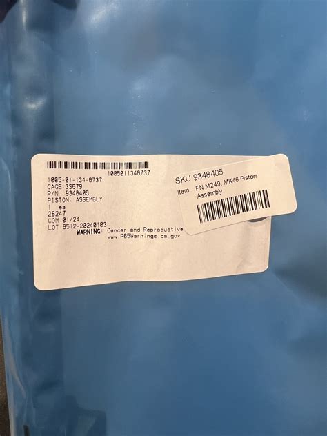 M249s M249 Saw Mk46 Open Bolt Operating Rod Assembly Armament