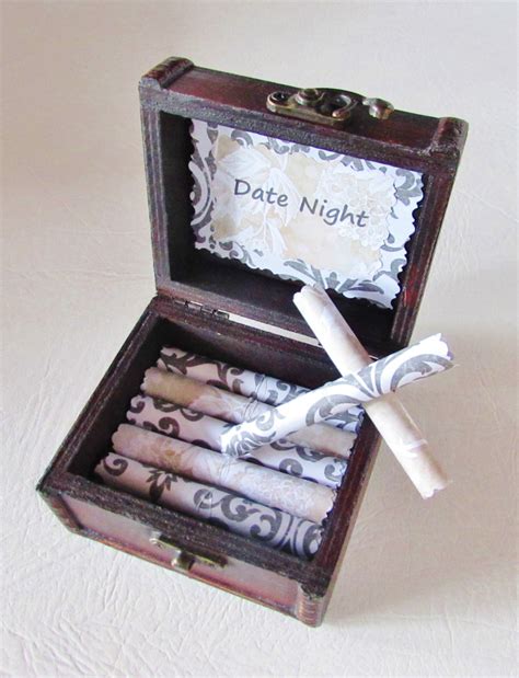 Date Night Scroll Box Romantic Date Nights In A Wood Box Etsy