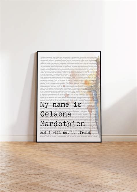 Celaena Sardothien Print Throne Of Glass Quote Fanart Digital