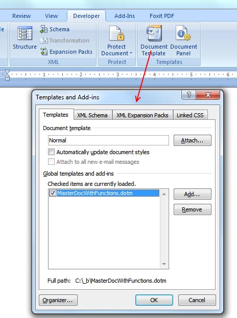 centralized vba code for multiple word files stack overflow