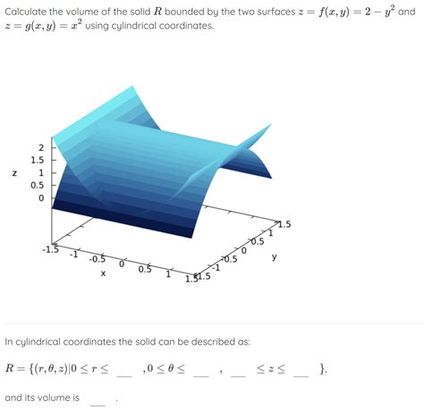 In Cylindrical Coordinates The Solid Can Be Described
