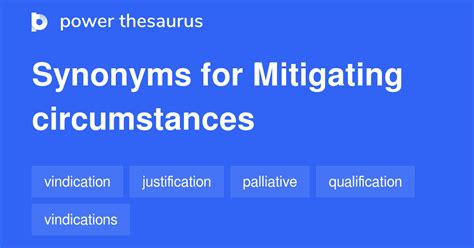 Mitigating Circumstances Synonyms 131 Similar Words And Phrases