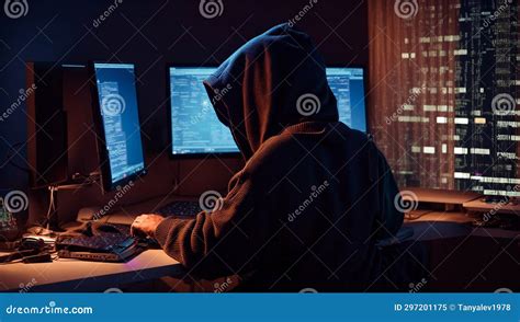 Hacker In A Information Steal Network Crime Cyberspace Cyber Software