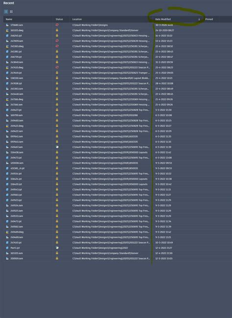 solved sorting on date in the recent view goes wrong autodesk community