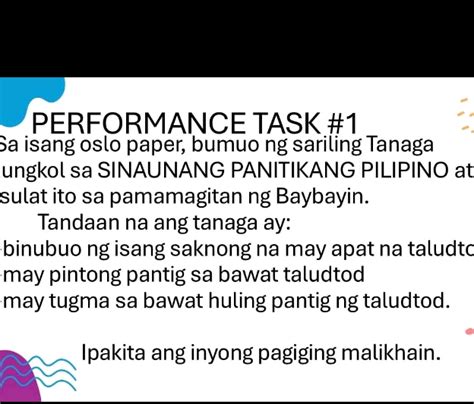 PERFORMANCE TASK 1 Ja Isang Oslo Paper Bumuo StudyX
