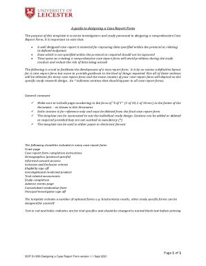 Fillable Online Le Ac Case Report Form Types Uses Template ExamplesBasics Of Case Report Form