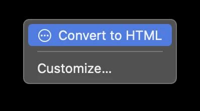 Convert Files To HTML With MacOS Automator Quick Actions