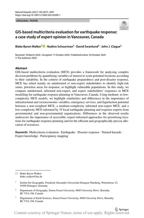 Pdf Gis Based Multicriteria Evaluation For Earthquake Response A
