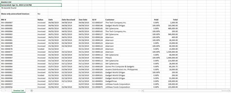 Invoices Overview Smarter Sales Inventory Management Zayls