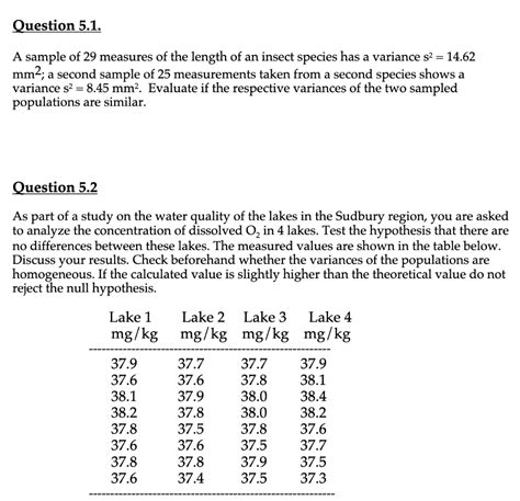 Solved Question 5 1 A Sample Of 29 Measures Of The Length Chegg Com