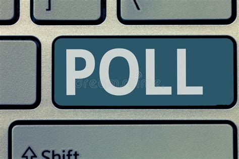 Text Sign Showing Poll Conceptual Photo Record Of The Number Of Votes