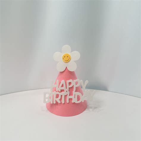 당일배송 공주 생일파티 모자 고깔 데이지 핑크 에이블리