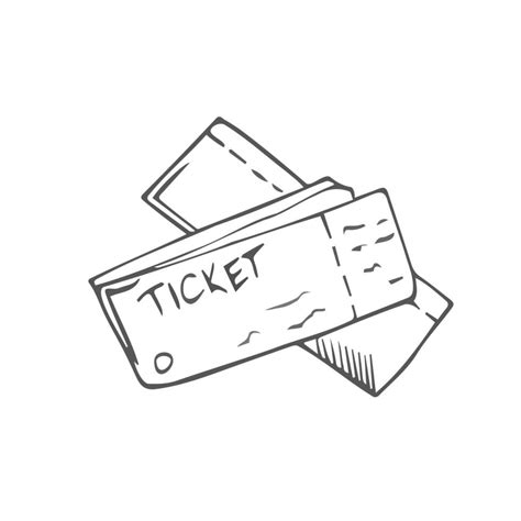 Train And Plain Ticket Hand Drawn Outline Doodle Icon Train Boarding