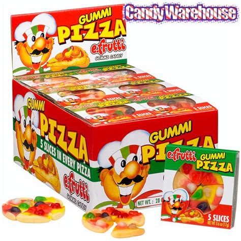E Frutti Gummi Candy Pizza 48s 6 Ounce Pack Of 48 Bubble Gum