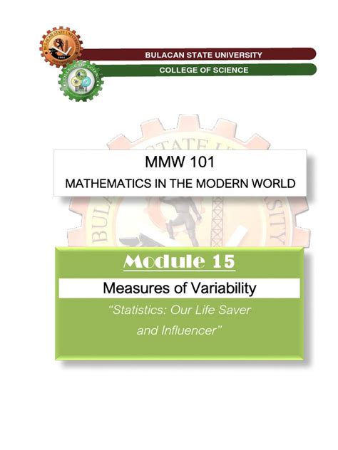 Final Module 15 Measures Of Variability Download Free Pdf Variance Standard Deviation